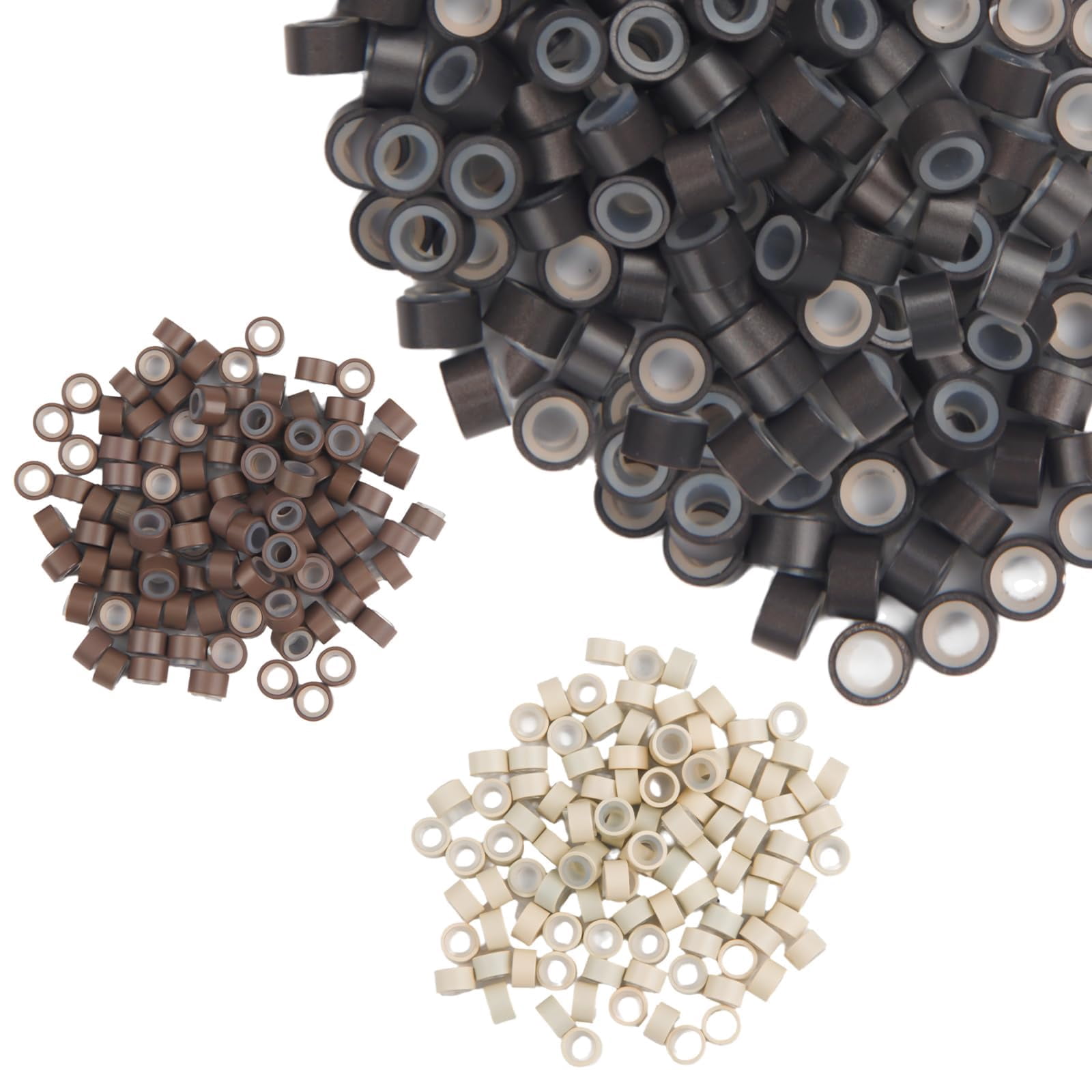 300PCS Hair Tinsel Beads Micro Rings Links Beads, 5MM Extension Beads ...