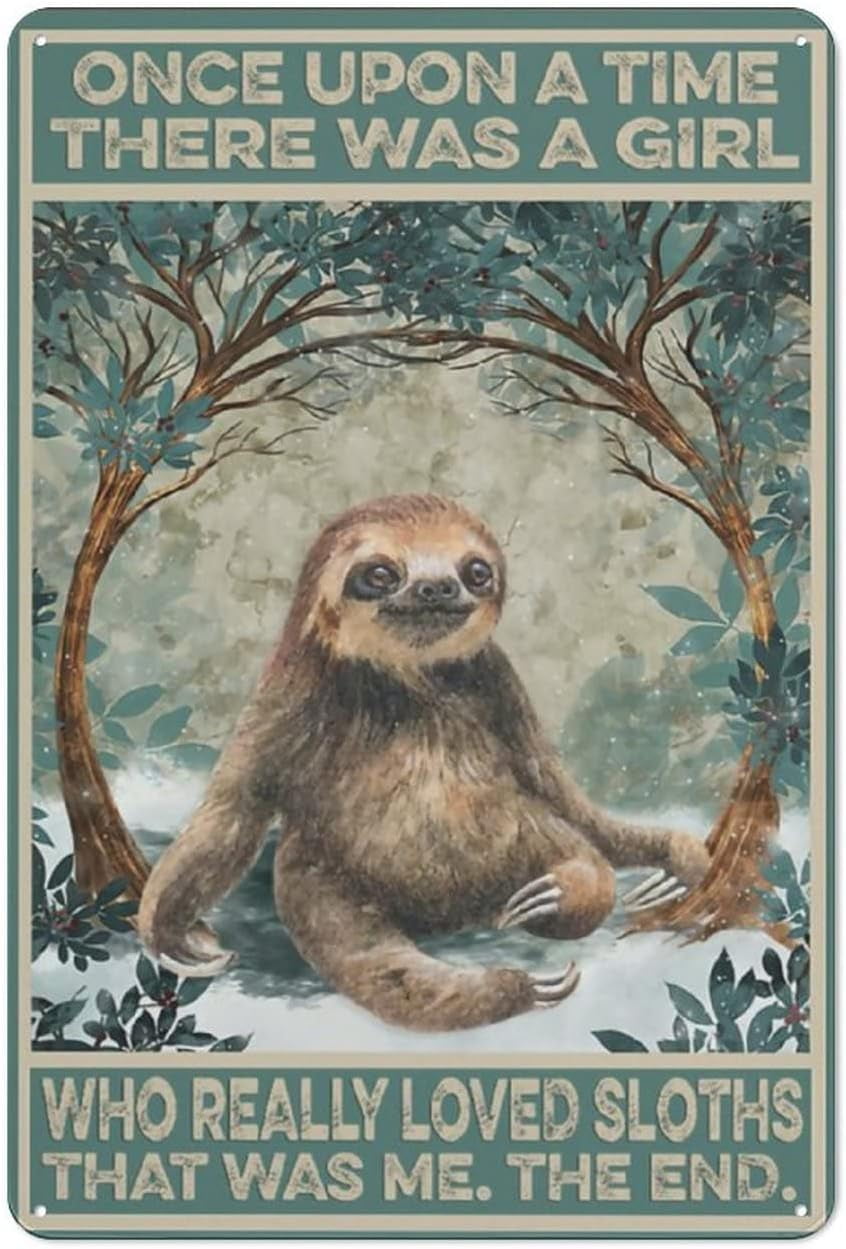 300PCS Jigsaw Puzzles Sloth Poster, Once Upon A Time There was A Girl ...
