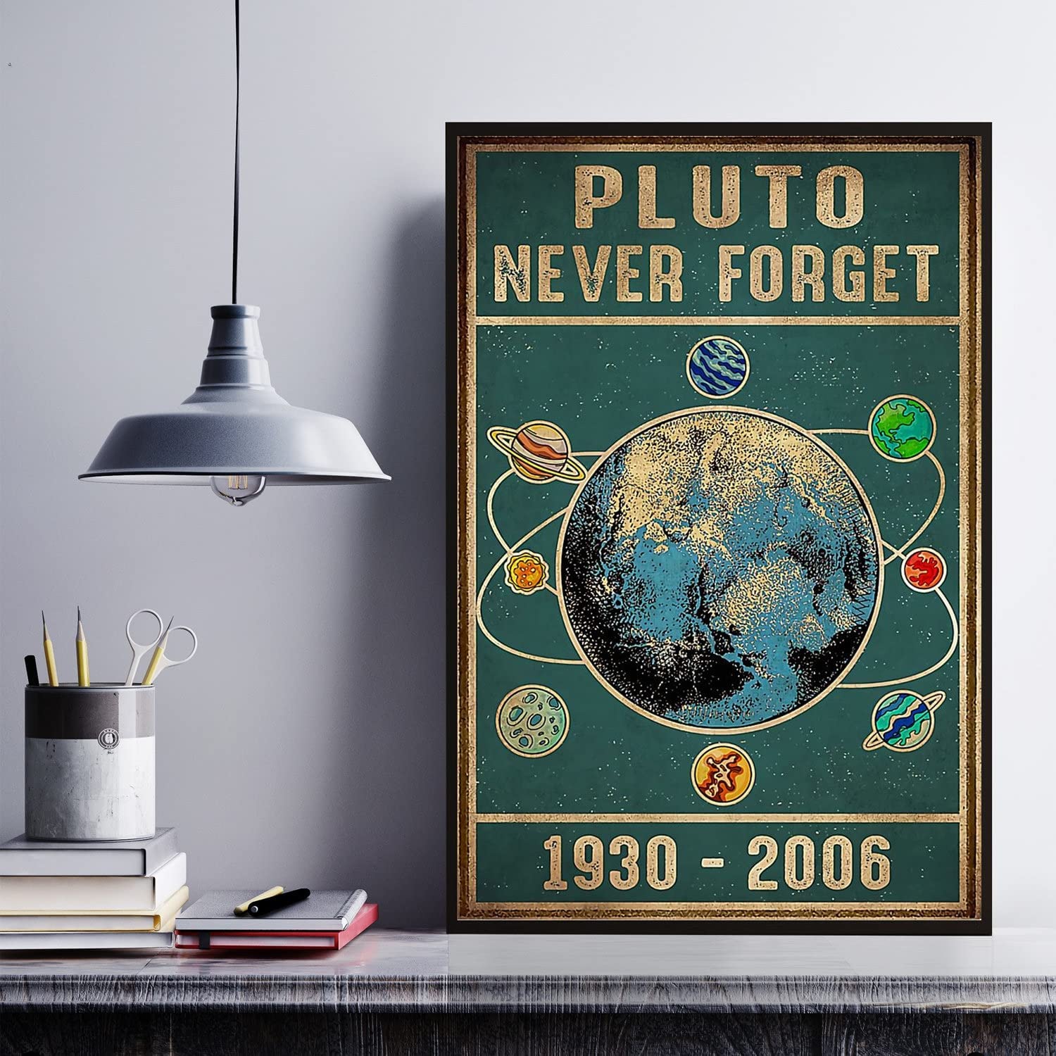 300PCS Jigsaw Puzzles Vintage Pluto Never Forget 1930-1006 Poster, Outer Space, Science Print ...