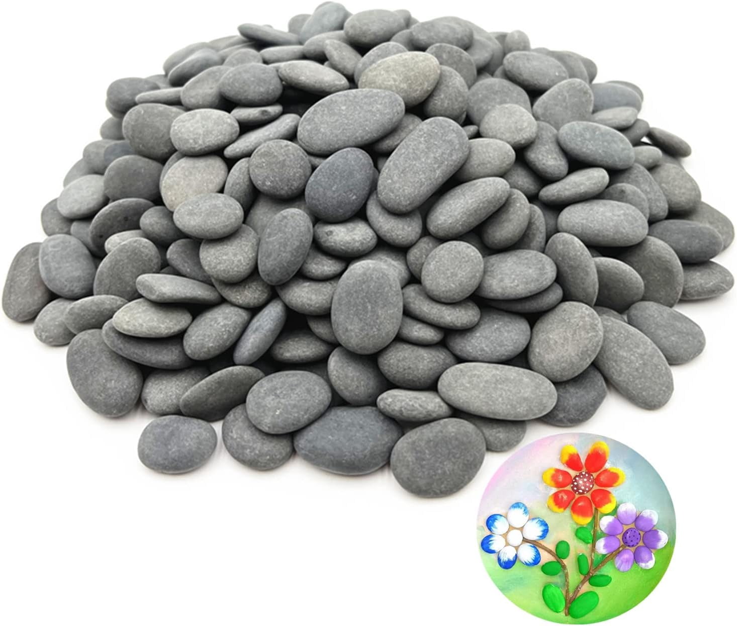 300PCS Tiny Painting Rocks, DIY Pebble Flat & Smooth Rocks for Arts ...