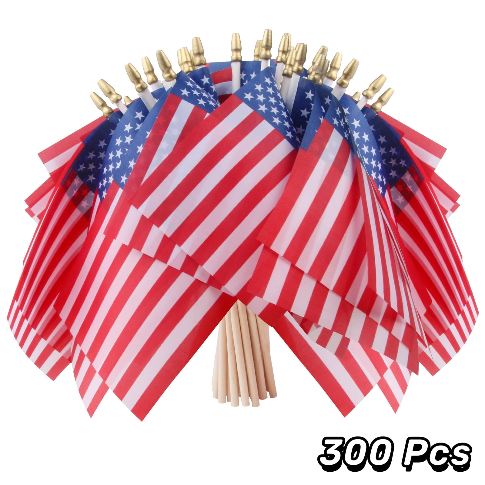 300Pack Proudly Made in U.S.A. Small American Flags 4x6 Inch US Flag ...
