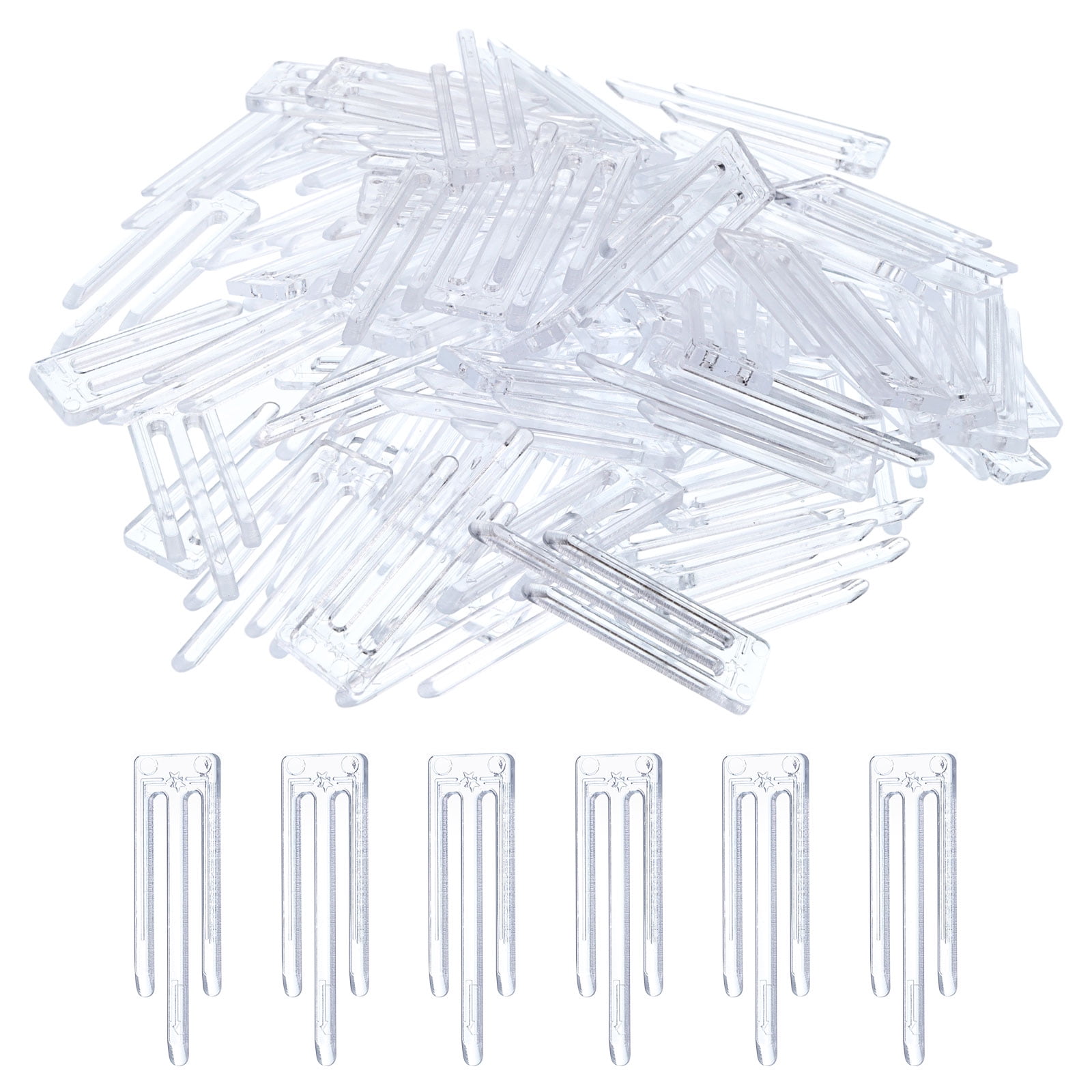 300Pack Shirt Clip Plastic Clothespins, 1.54" Clear Alligator Clips ...