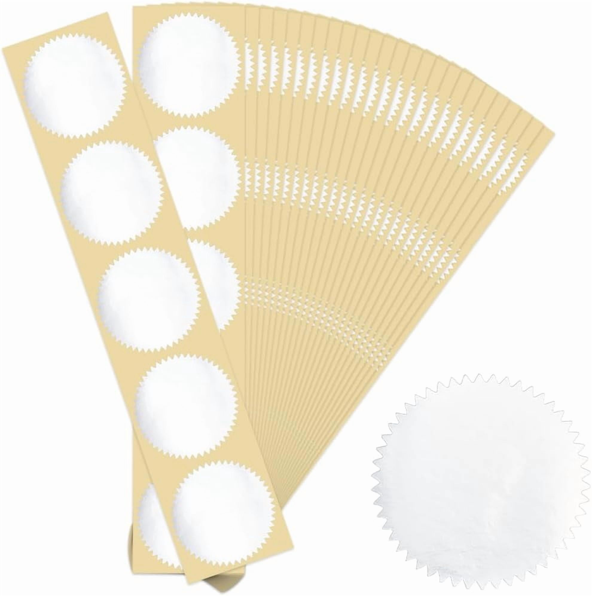 300Pcs 1.77 Inch Embossing Stickers Silver Certificate Sealing Labels ...