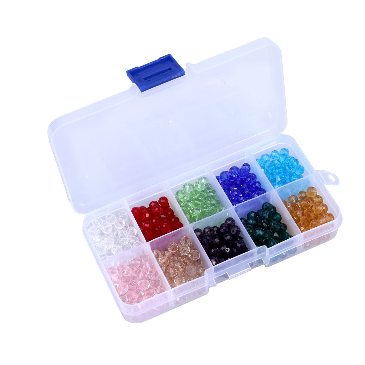 DIY crystal beads 300Pcs 10 Colors 8mm Briolette Crystal Glass Beads ...