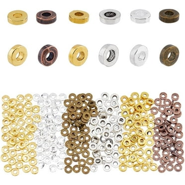 1350pcs 3mm Spacer Beads 5 Color Round Smooth Tiny Metal Bead Spacers ...