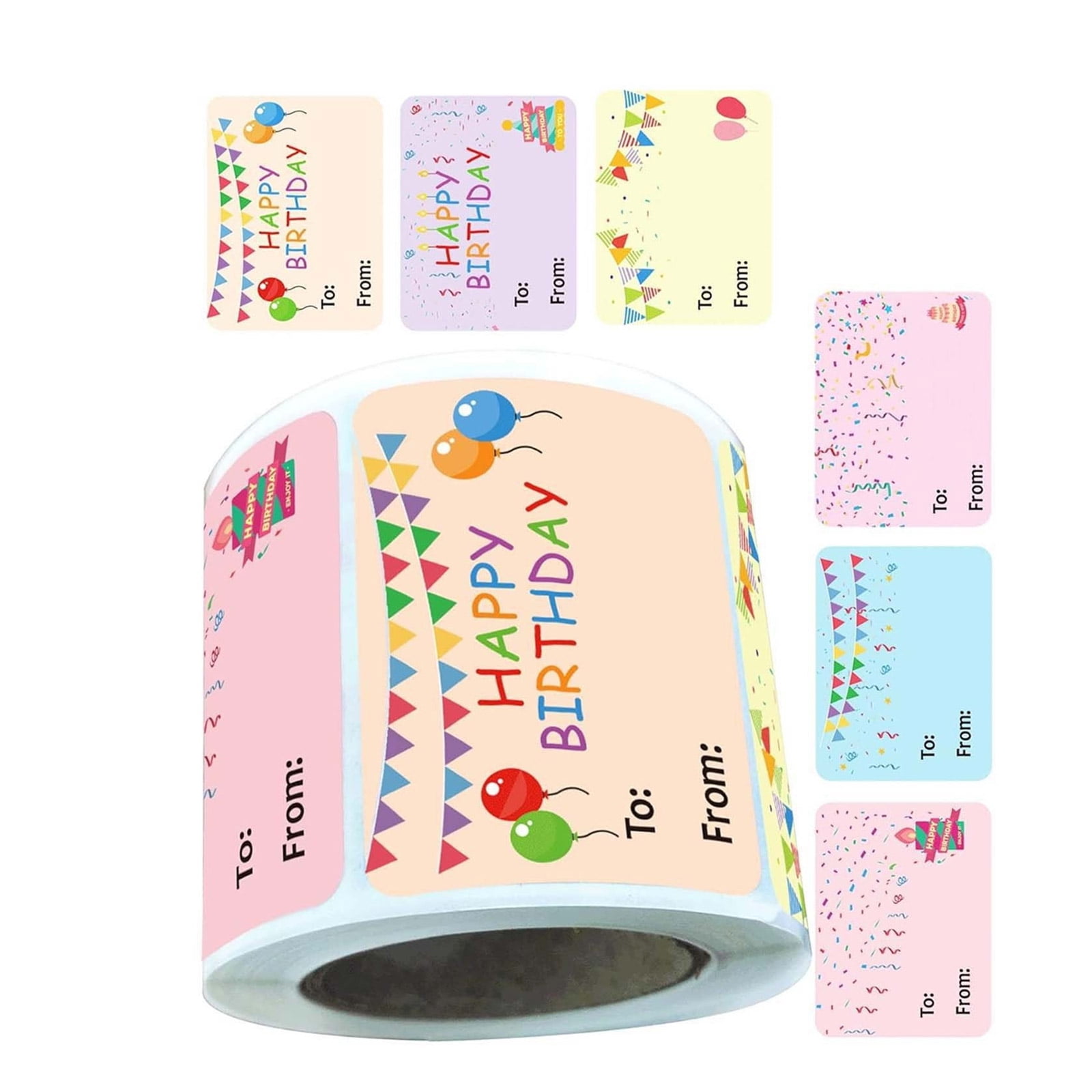 300Pcs Adhesive Wrapping Label Sticker 50x38mm Birthday Name Label ...