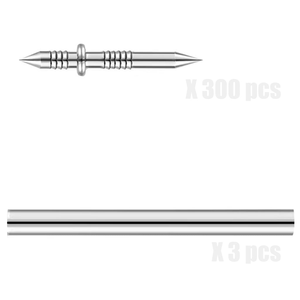 300Pcs Double Headed Seamless Claw Nail with Sleeve Tool Solid Wood ...