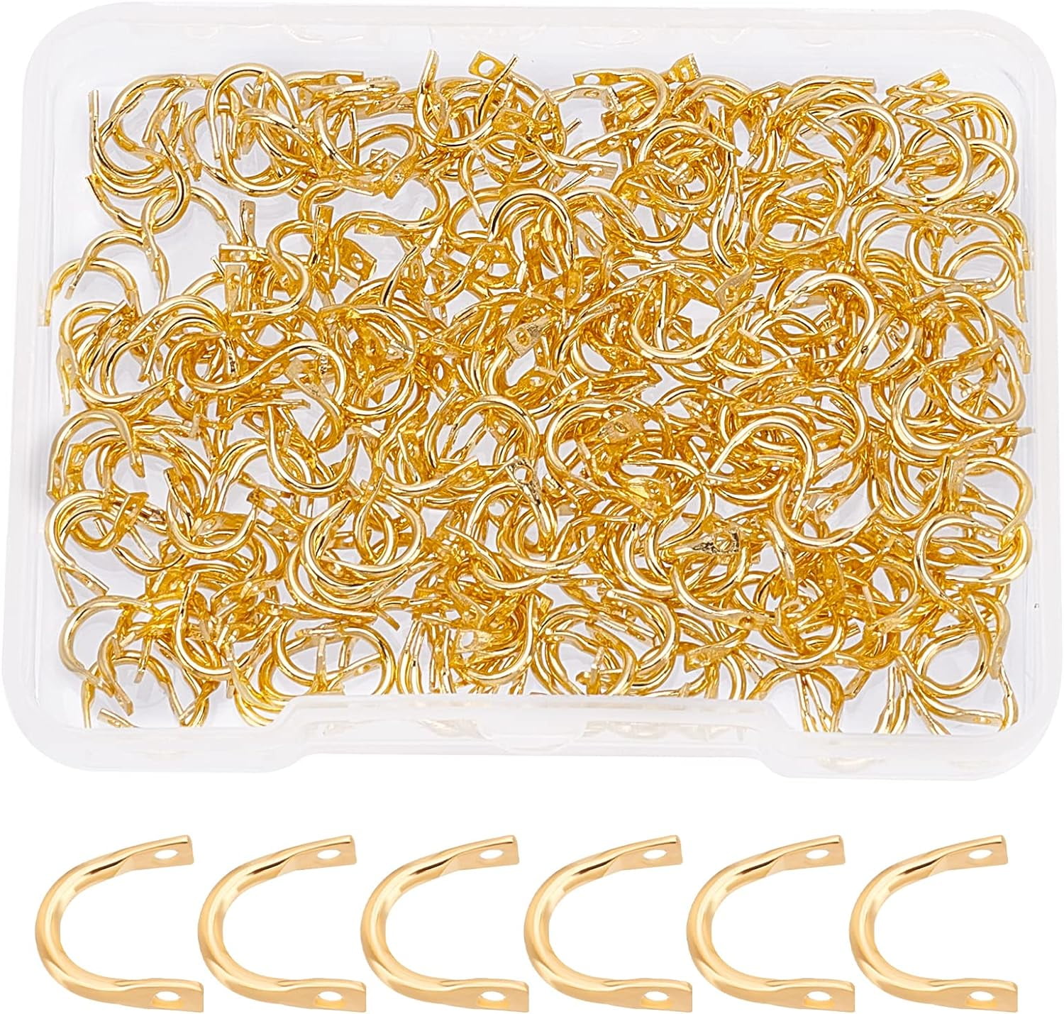 300Pcs Fishing Spinner Clevis U Shaped Spinnerbait Clevis Golden Brass ...