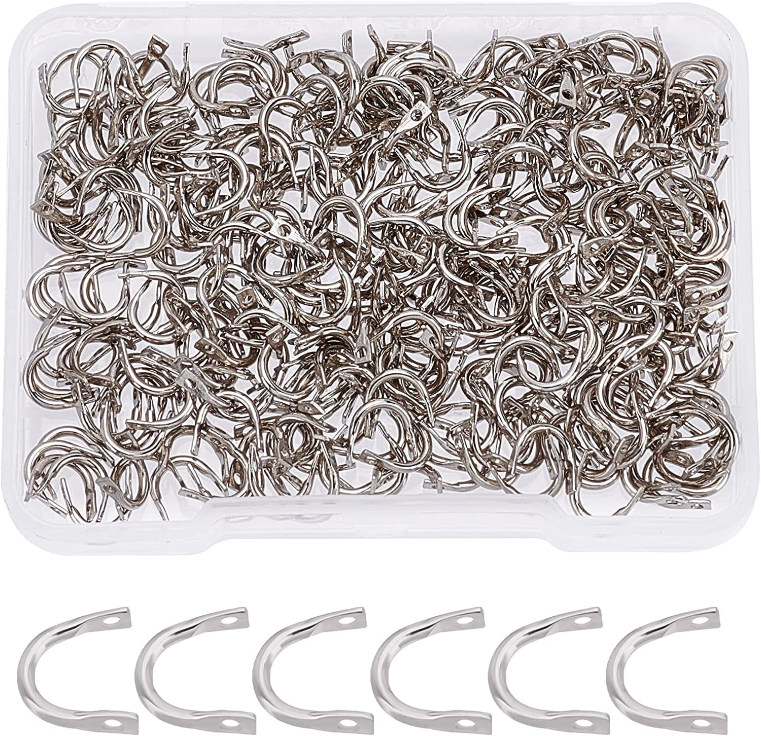 300Pcs Fishing Spinner Clevis U Shaped Spinnerbait Clevis Platinum ...