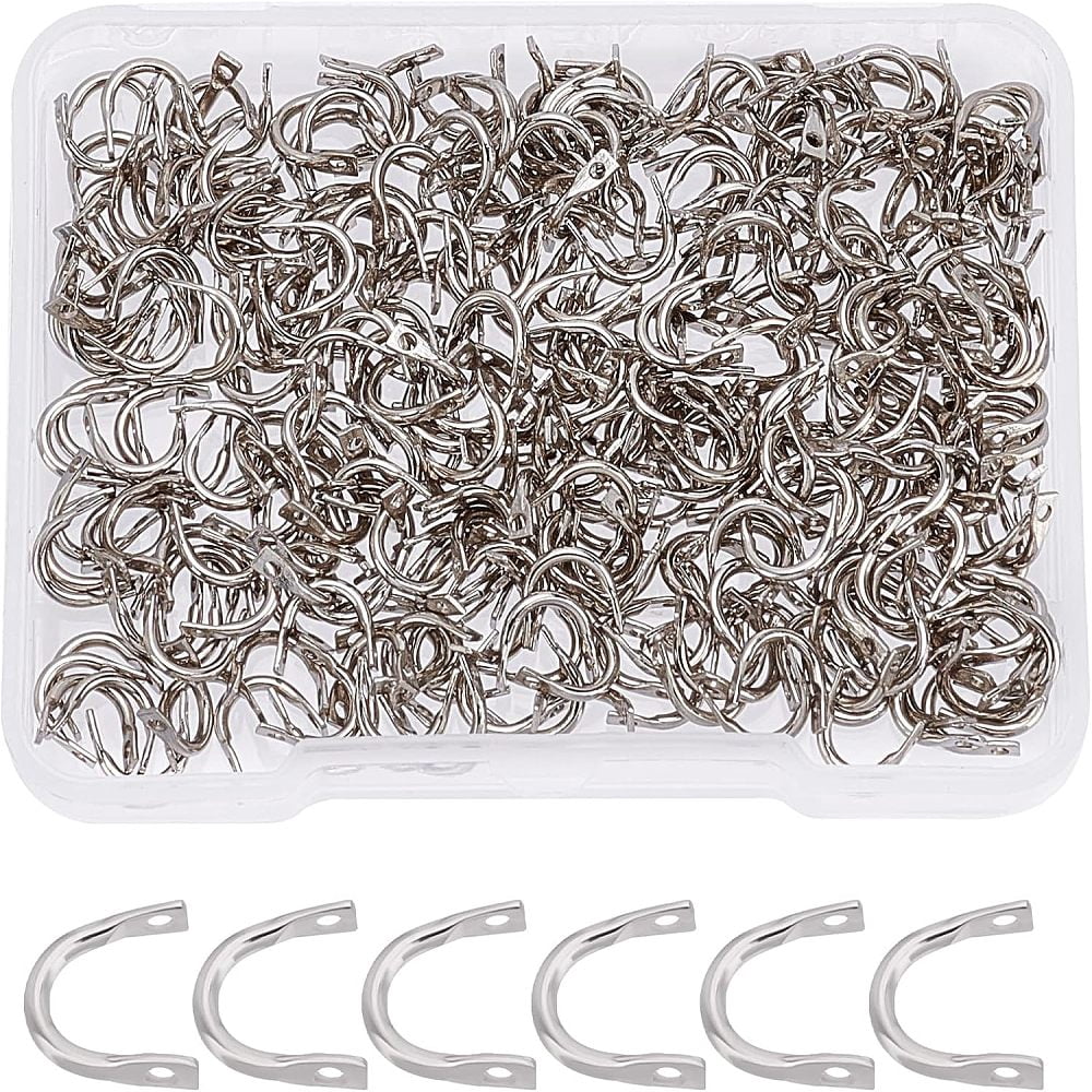 300Pcs Fishing Spinner Clevis U Shaped Spinnerbait Clevis Platinum ...
