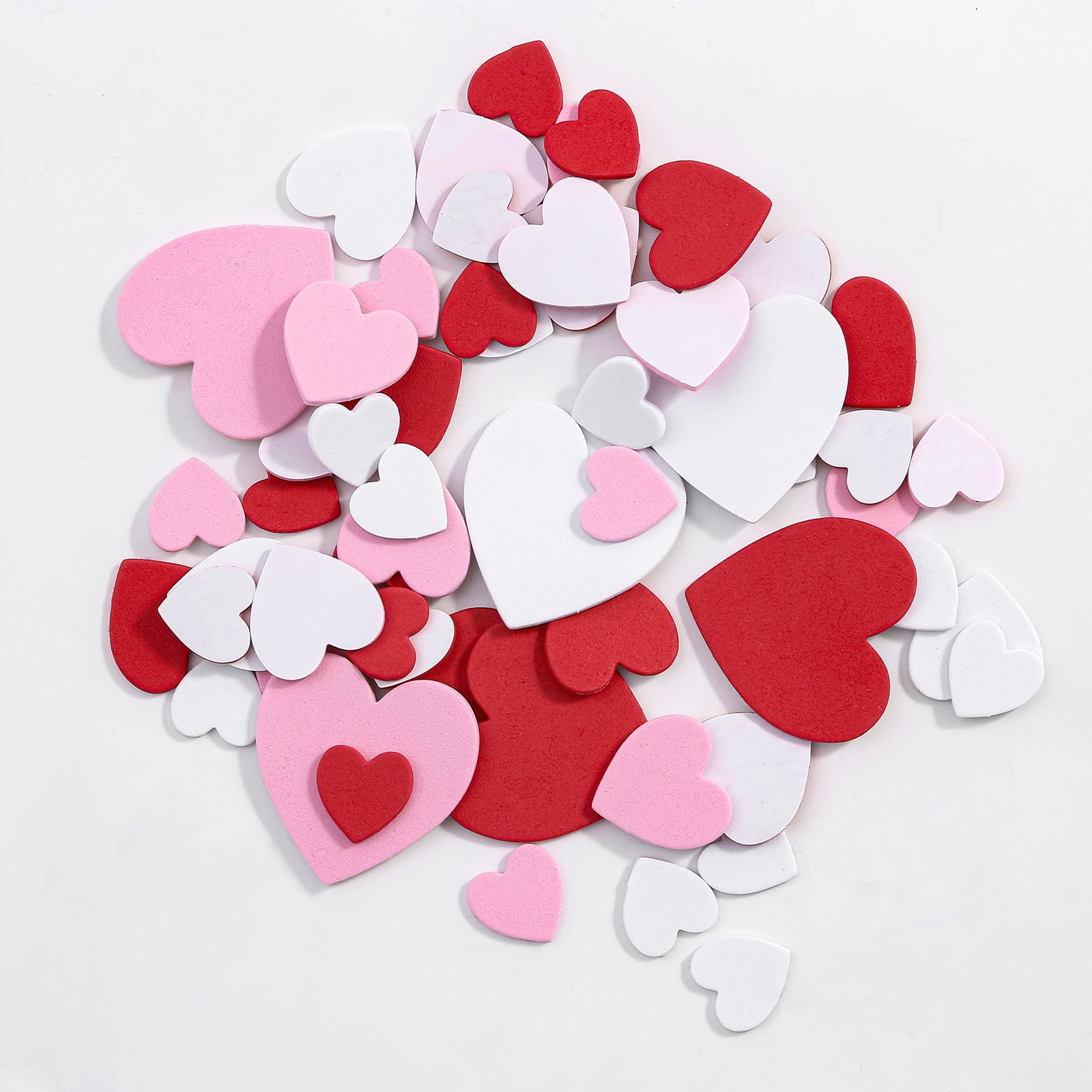 300Pcs Heart Foam Stickers – Self-Adhesive Sponge Hearts for Card ...