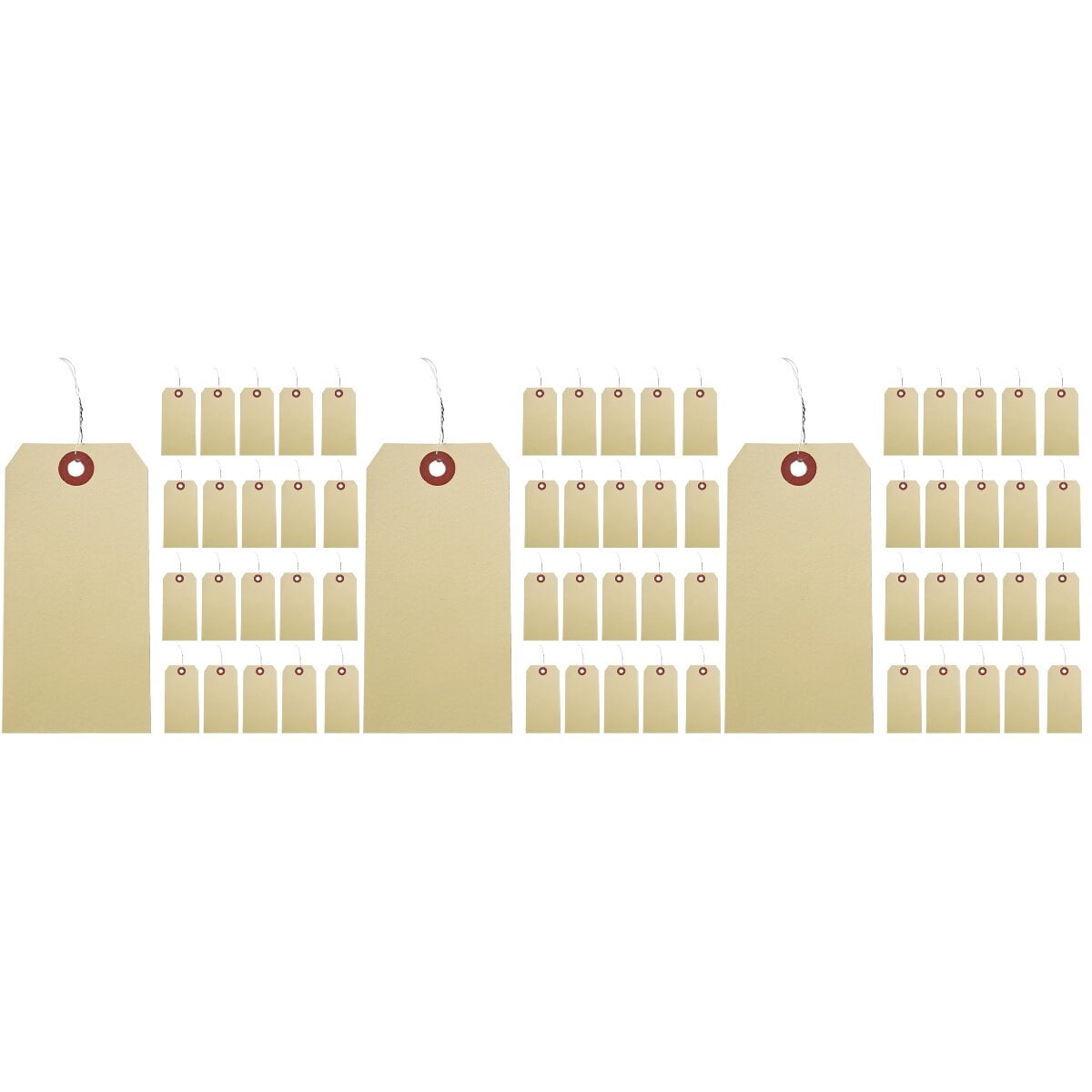 300Pcs Manila Paper Tags, Brown Shipping Tags with Wire Blank Hang Tags ...