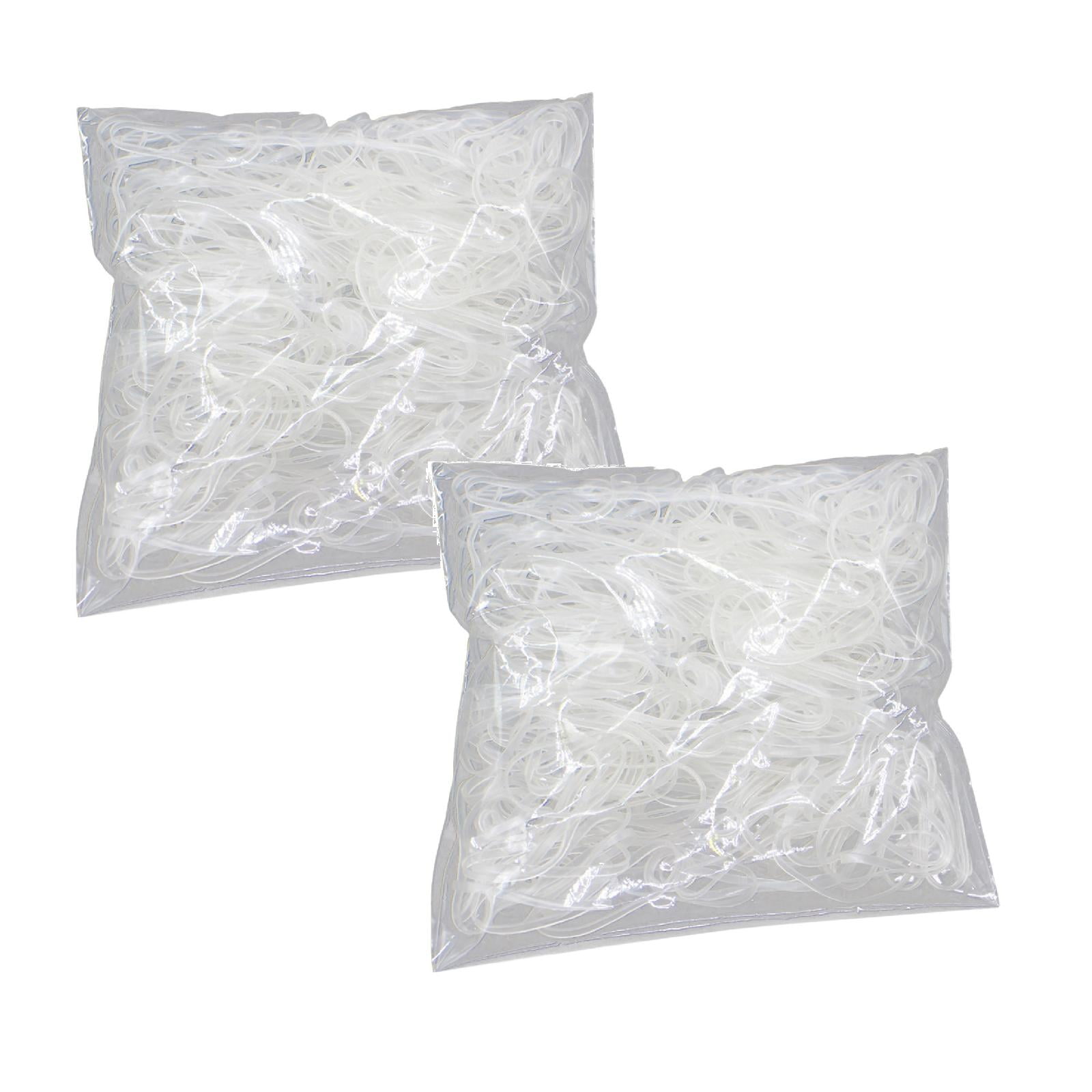300Pcs Mini Clear Rubber Bands Soft Elastic Bands for Hair Braids,Small ...