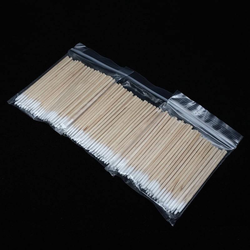 300Pcs Nails Wood Cotton Swab Clean Sticks Nail Polish Remover Art ...