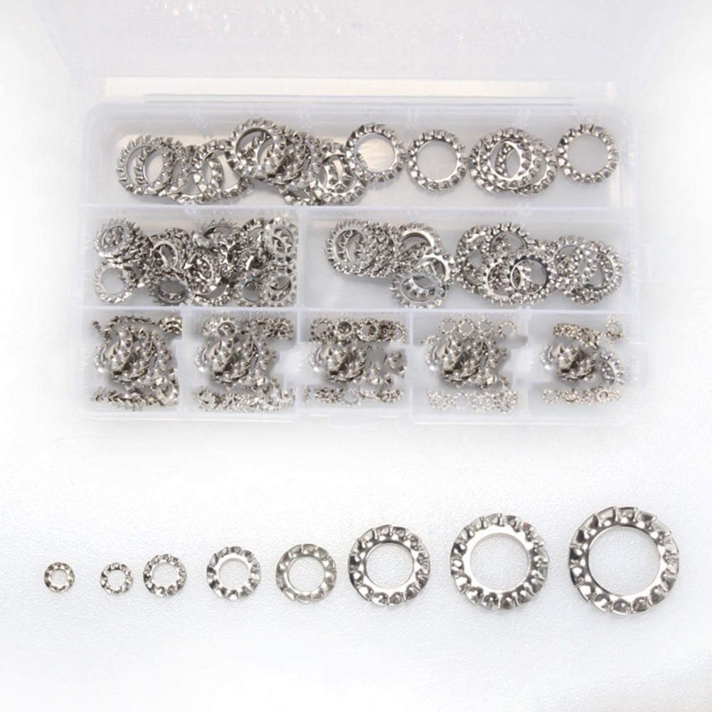 300pcs Outer Saw Tooth Washer 304 Stainless Steel Star Lock Washers ...