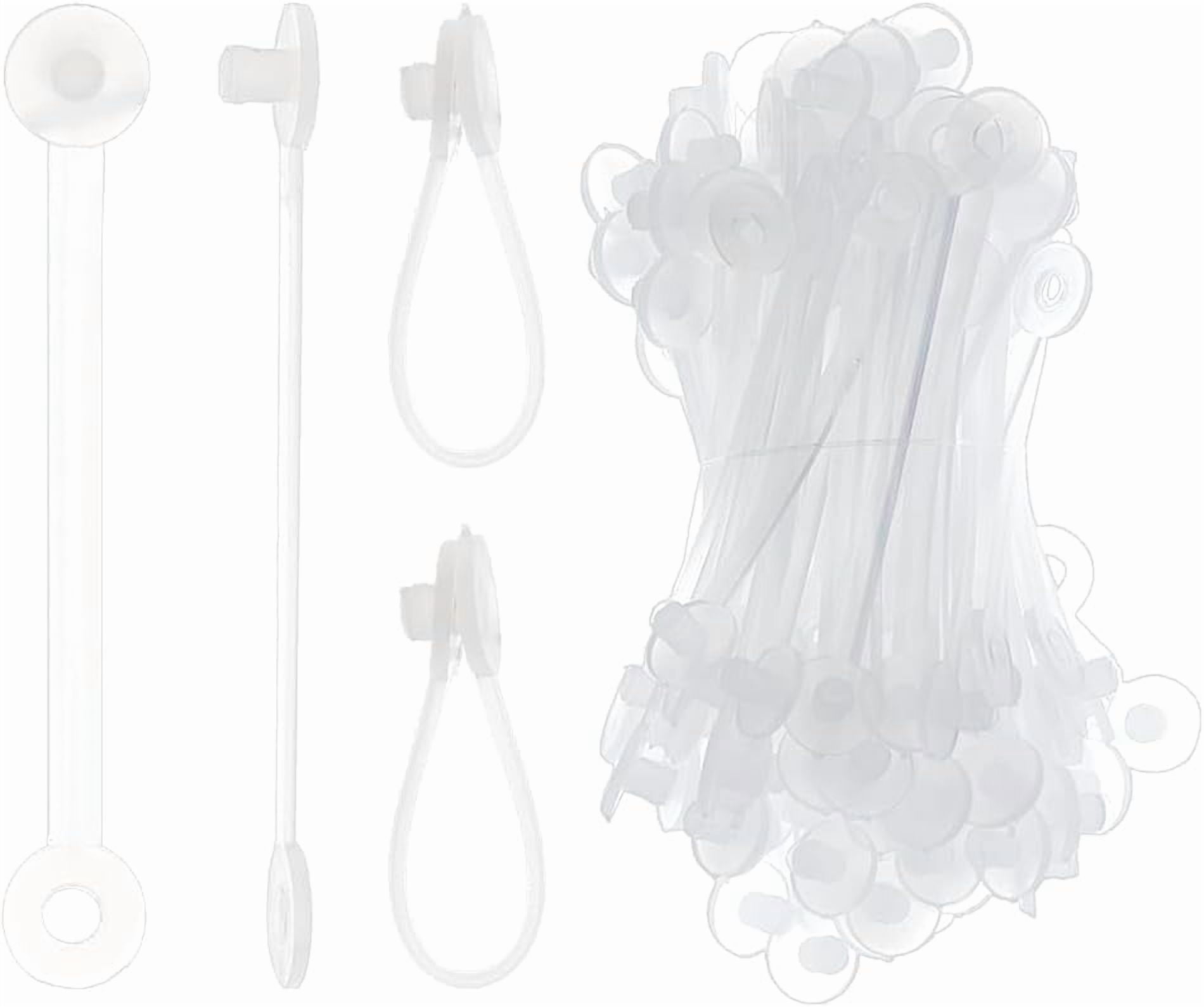 300Pcs PP Plastic Price Tag Chains Fastener Hang Tag Snap Lock Pins ...