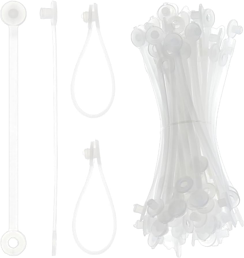 300Pcs PP Plastic Price Tag Chains Fastener Hang Tag Snap Lock Pins ...