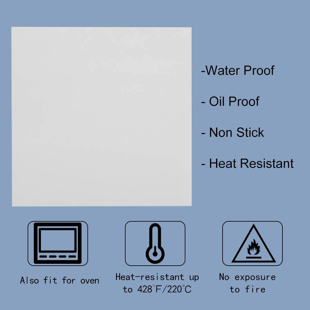 300Pcs Parchment Paper Squares for Baking, Small Hamburger Patty Paper ...