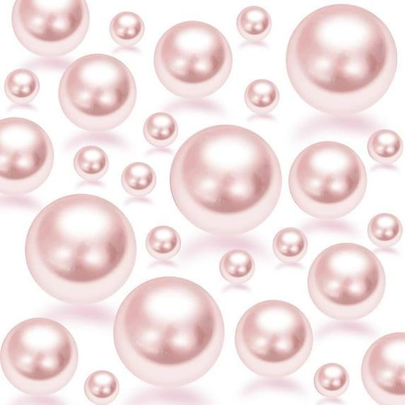300Pcs Pink Polished No Hole Faux Pearl Beads for Vase Filling ...