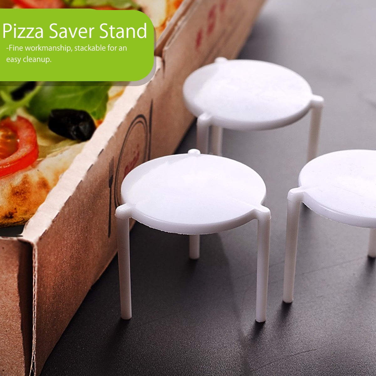300Pcs Pizza Saver Stand,Pizza Saver Stand White Plastic Tripod Stack ...