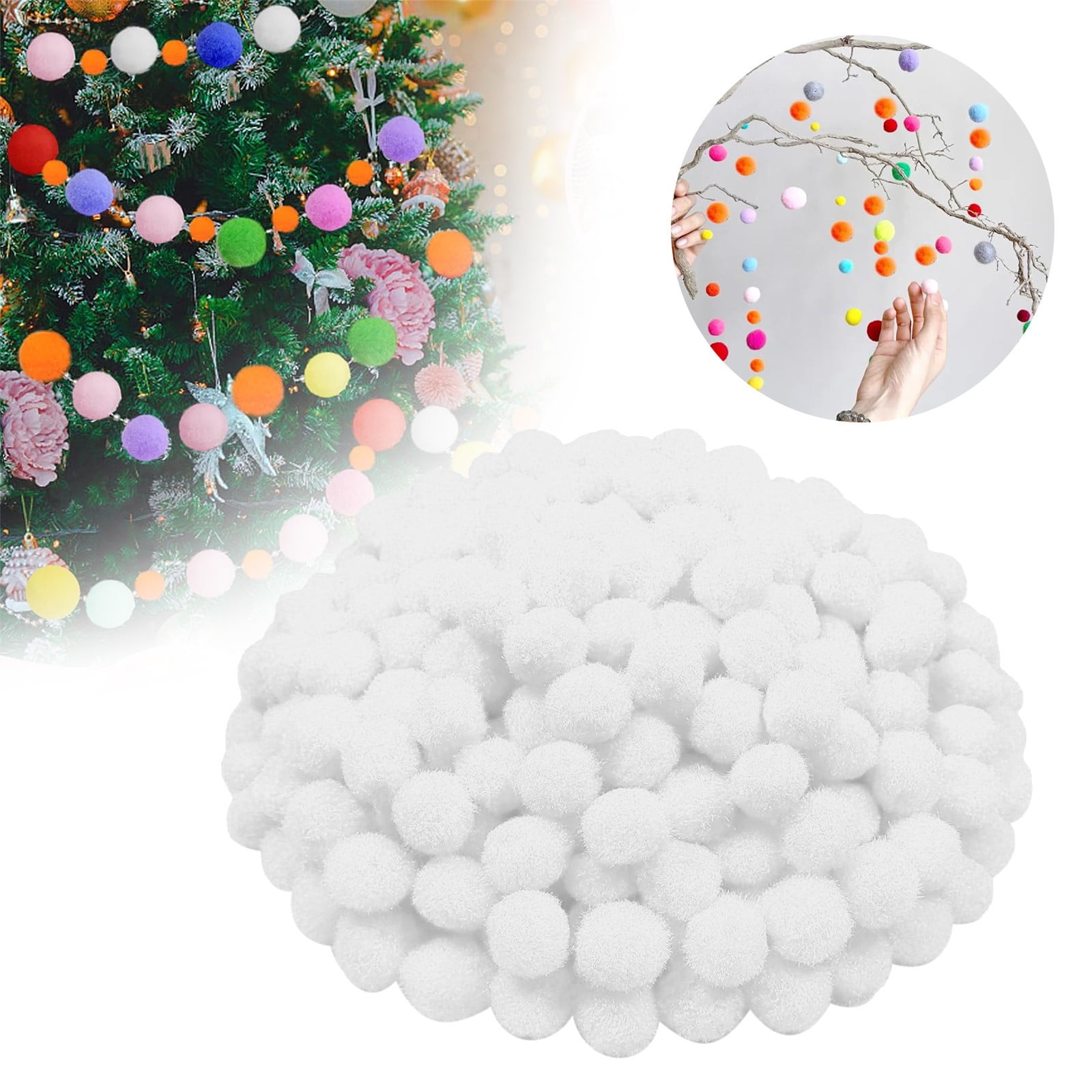 300Pcs Pom Poms 20Mm Pom Poms Fuzzy Pompoms For Diy Crafts Decorations ...