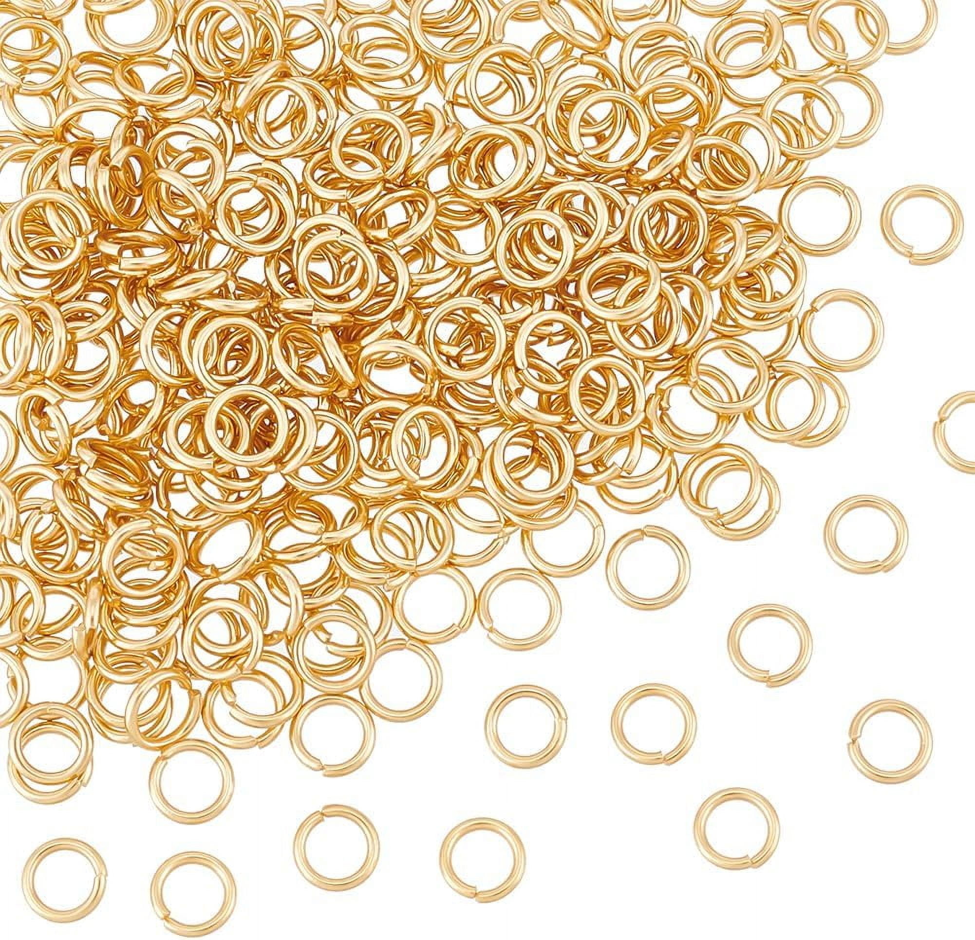300Pcs Real 24K Gold Plated Stainless Steel 6mm Round Jump Rings for ...