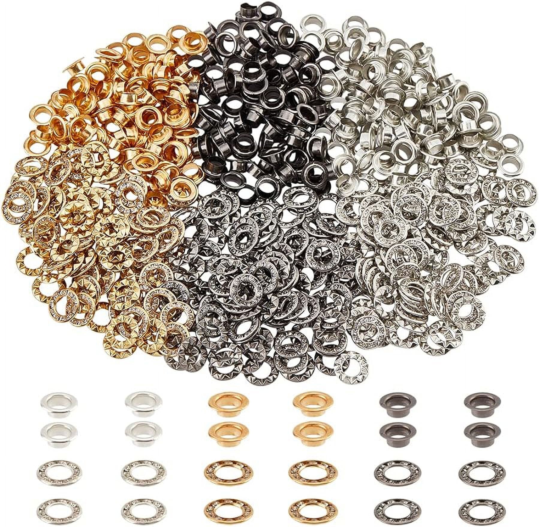 300Pcs Rhinestone Grommet Eyelet Brass Rhinestone Metal Grommet Eyelet ...