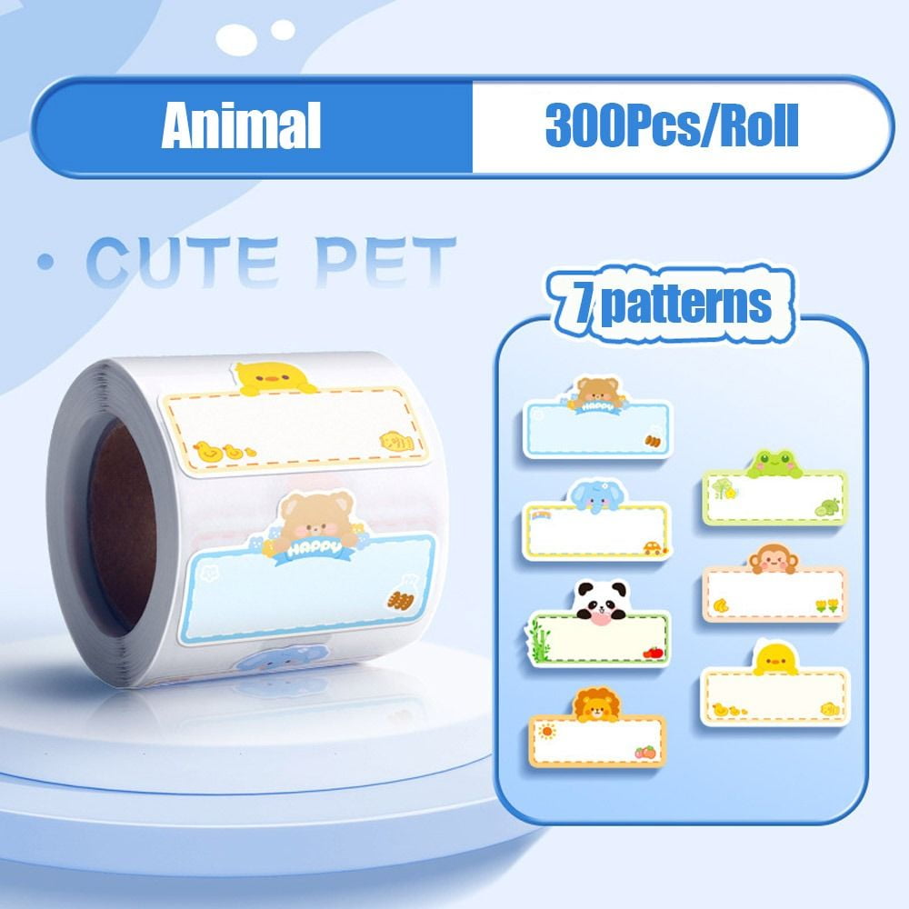 300Pcs/Roll School Durable Self-adhesive Student Stationery Handwritten ...