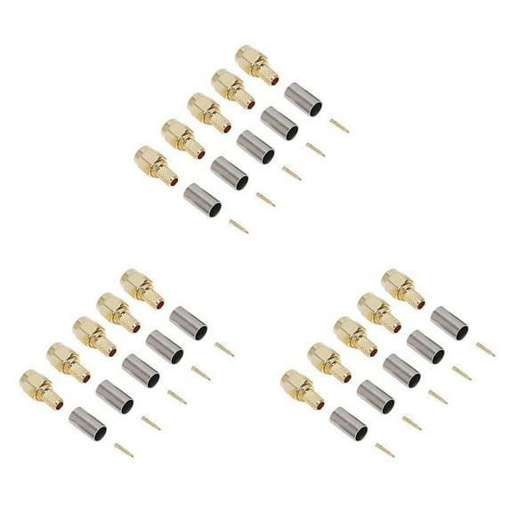 300Pcs SMA Male Plug Straight Crimp for RG58 Connector Adapter,300 x ...