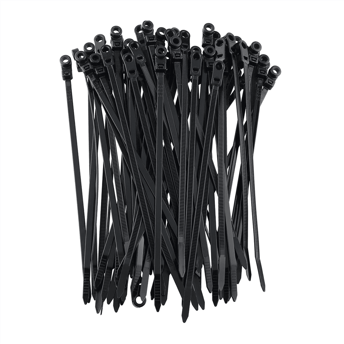 300Pcs Screw Hole Reusable Fixed Nylon Self-Locking Cord Tie Straps ...