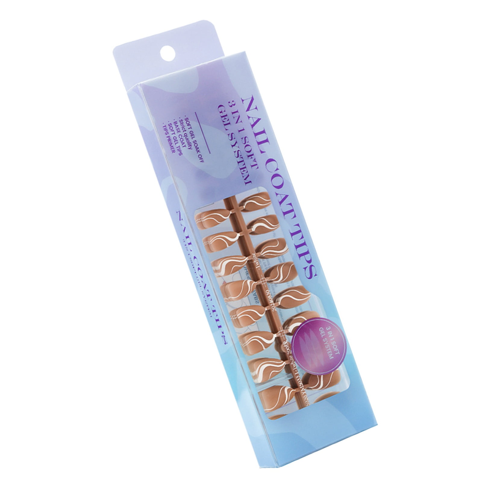300Pcs X Coat Tips Natural Nails Tips Short Almond Soft Gels Nails ...