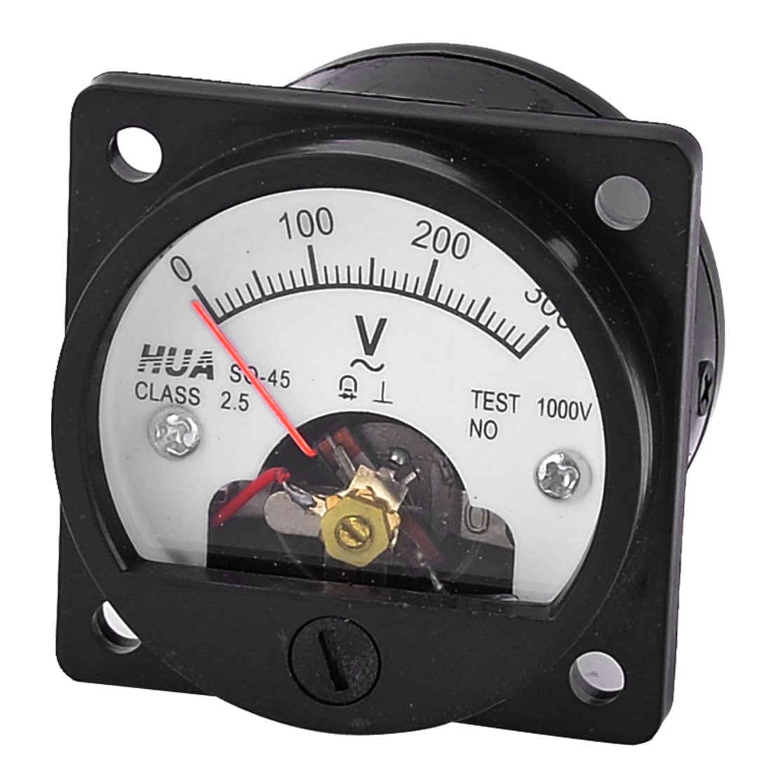 300VAC Fine Tuning Round Plastic Case Analog Voltage Meter Voltmeter ...