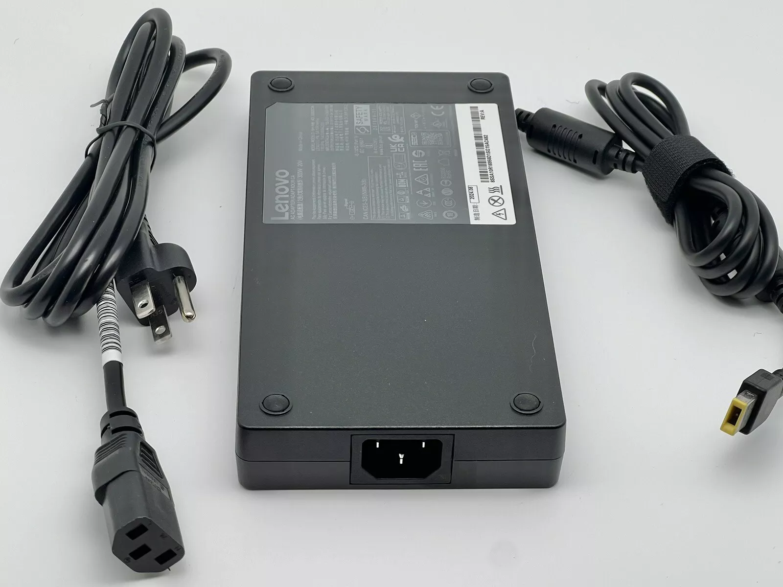 300W 20V 15A Slim Yellow Square Tip AC Adapter Charger For Lenovo ...