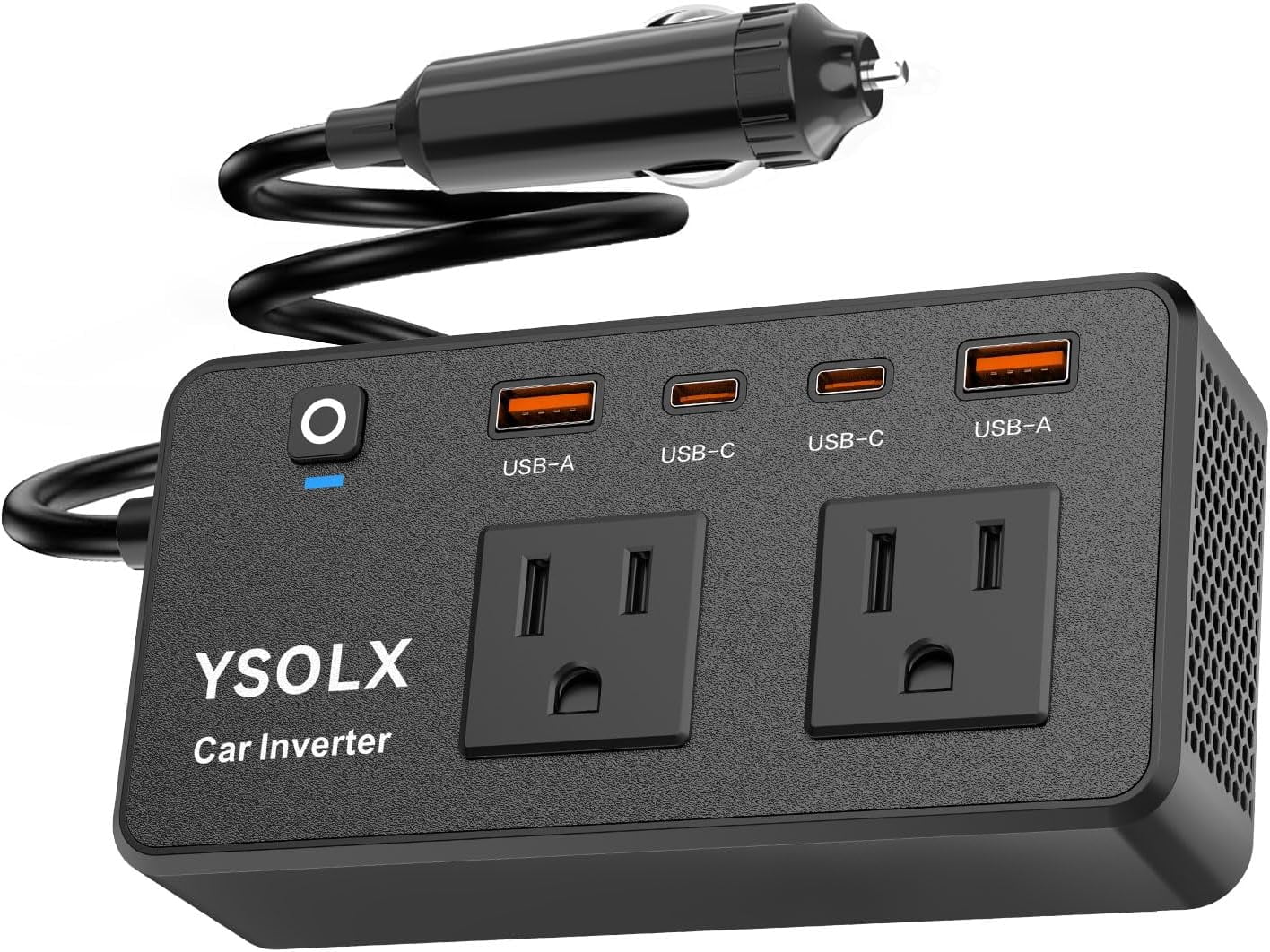 300W Car Power Inverter - Dual DC 12V to 110V AC Car Outlet Adapter to ...