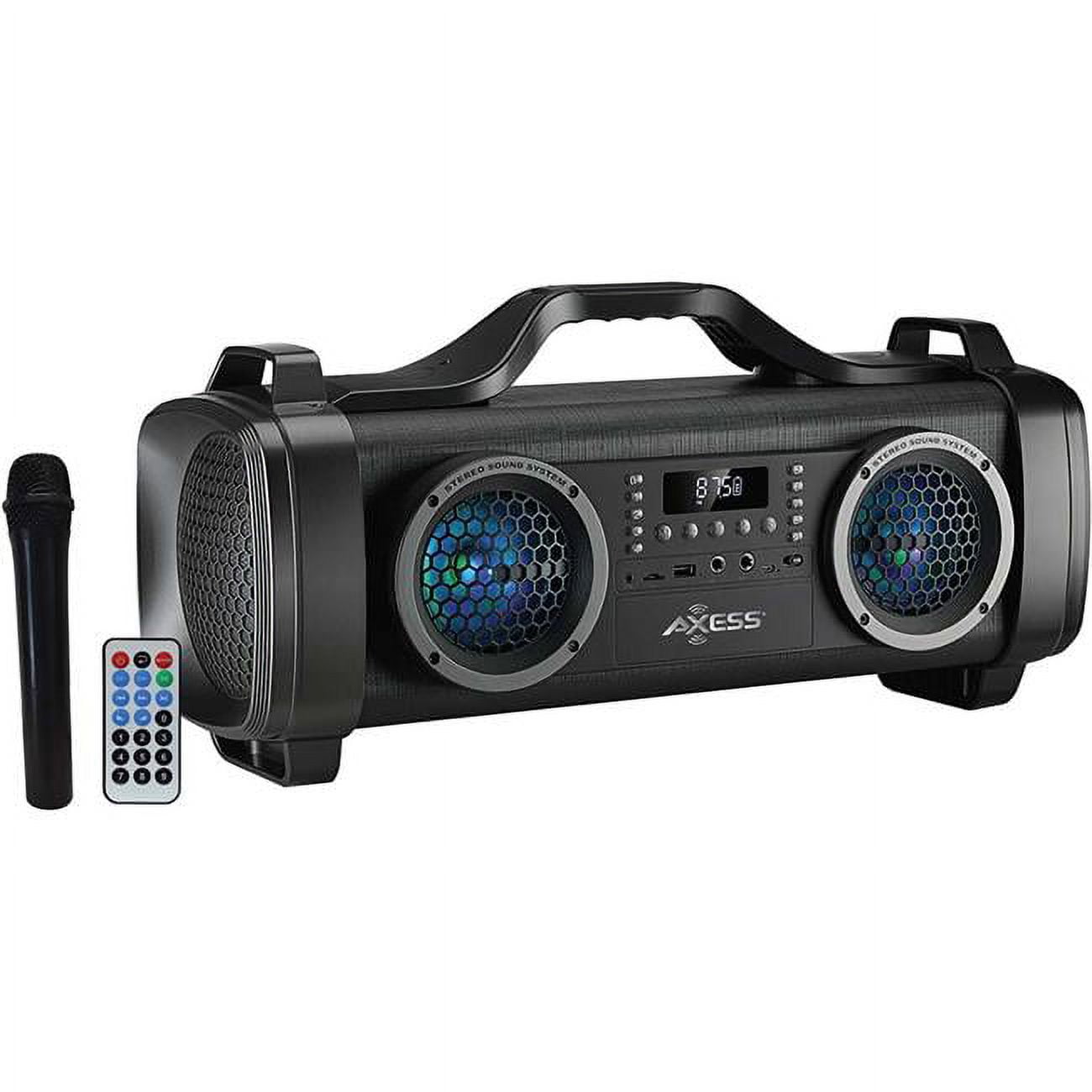 300W Double 4" Portable Boombox Bluetooth Speaker & rechargeable Media ...