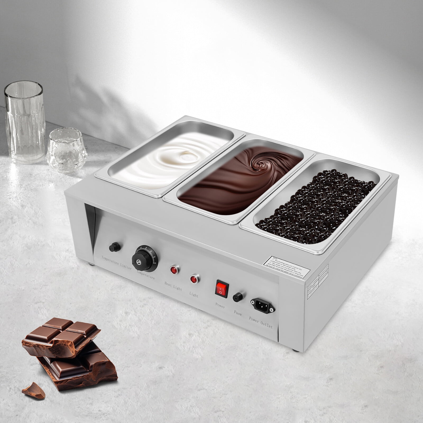 300W Electric Commercial Chocolate Tempering Machine Melter Maker ...