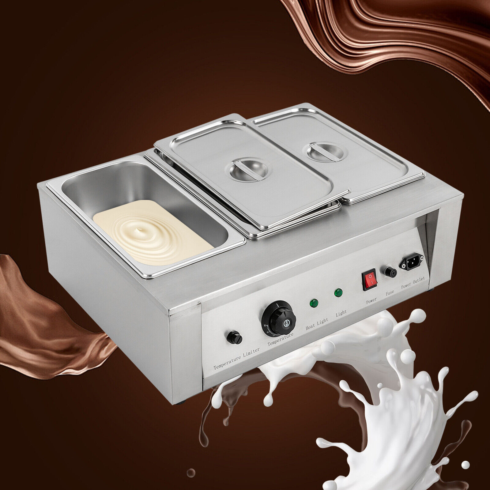300W Electric Commercial Chocolate Tempering Machine Melter Maker ...