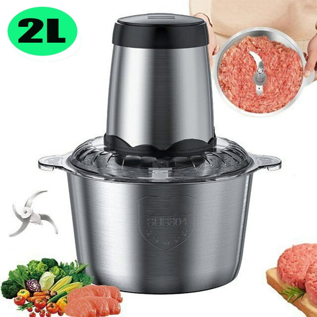 300W Electric Food Chopper Electric Stainless Steel Processor Meat Grinder Mixer,2L - Walmart.com