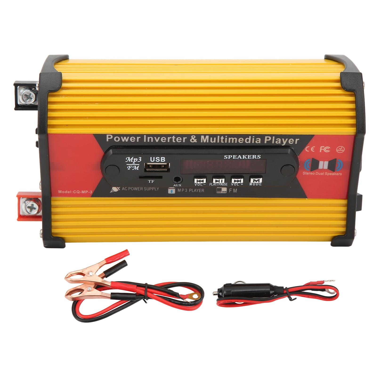 300W Modified Sine Wave Car Inverter Dual USB LED Display Car Power ...