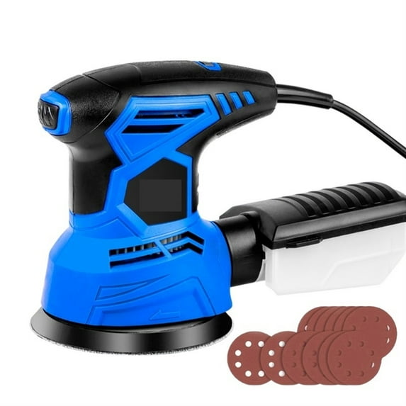 300W Random Orbital Electric Sander Machine with 21Pcs 125mm Sandpapers ...