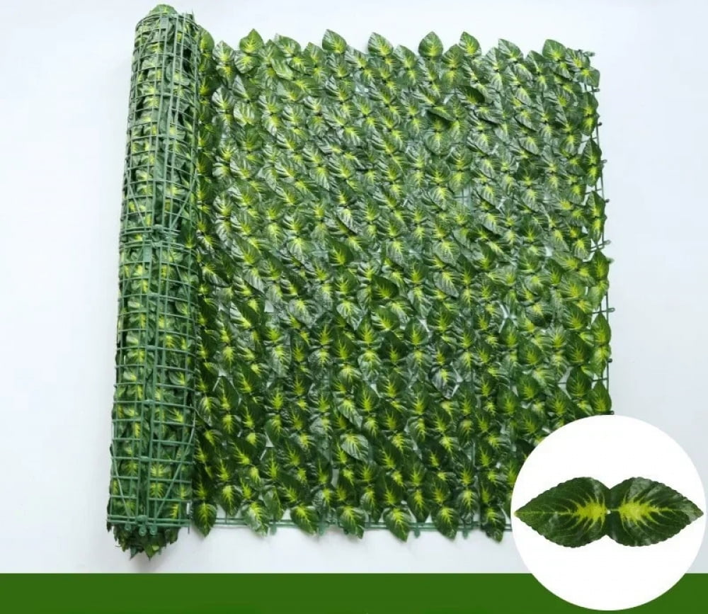 300cm Artificial Green Ivy Hedge Fence Panel Artificial Ivy Leaves ...