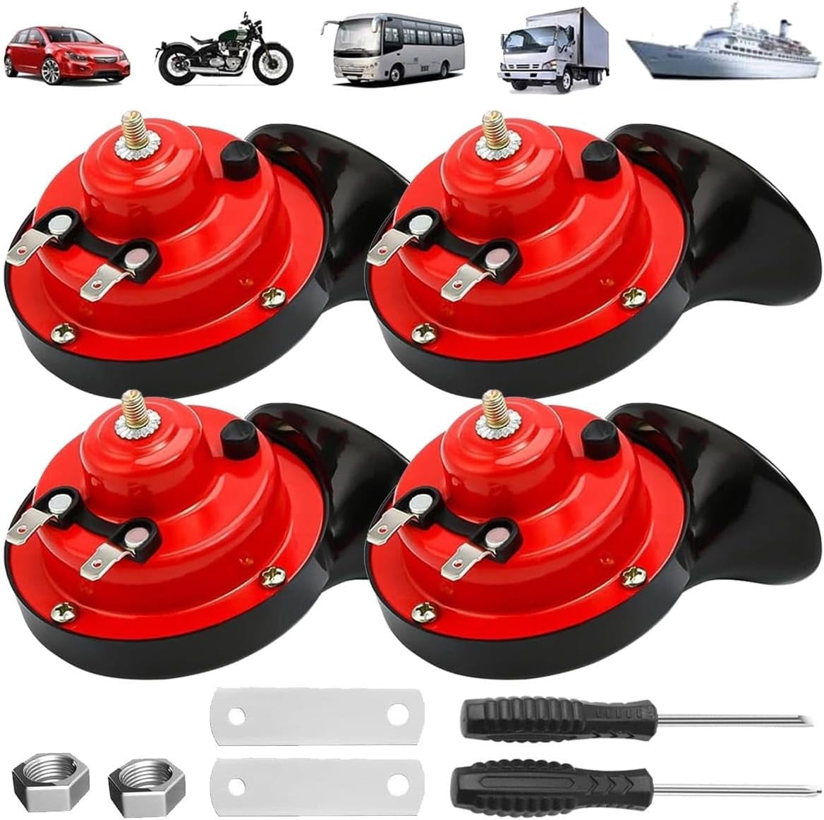 300db Train Horn for Trucks - High-Output Electric Snail Dual Horn Kit ...