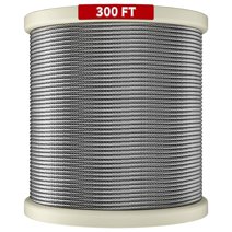 BENTISM T316 Stainless Steel Cable Steel Wire Rope 1/8" 300 ft 7x7 ...