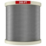 T316 Stainless Steel Cable, 300ft 1/8 inch, 7x7 Strands Wire Rope for ...
