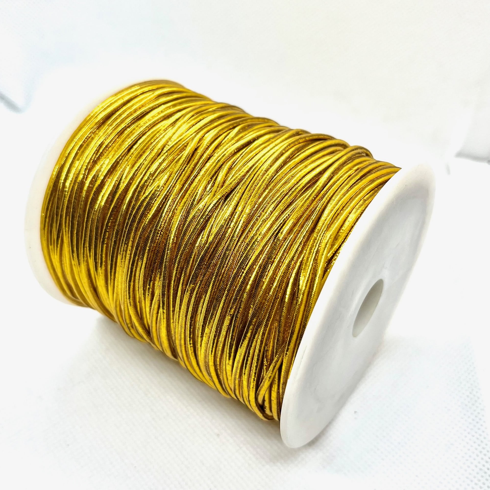 Weststone Qty 1 roll Gold - 300ft x 2mm Round Metallic Stretch Cord ...