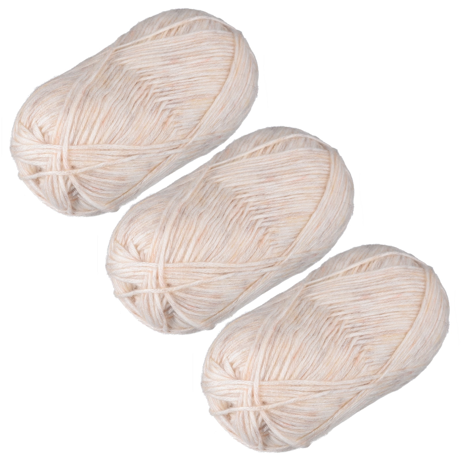 300g/ 10.6oz Cotton Sparkle Yarn, 3 Skeins Soft Crochet Yarns for ...