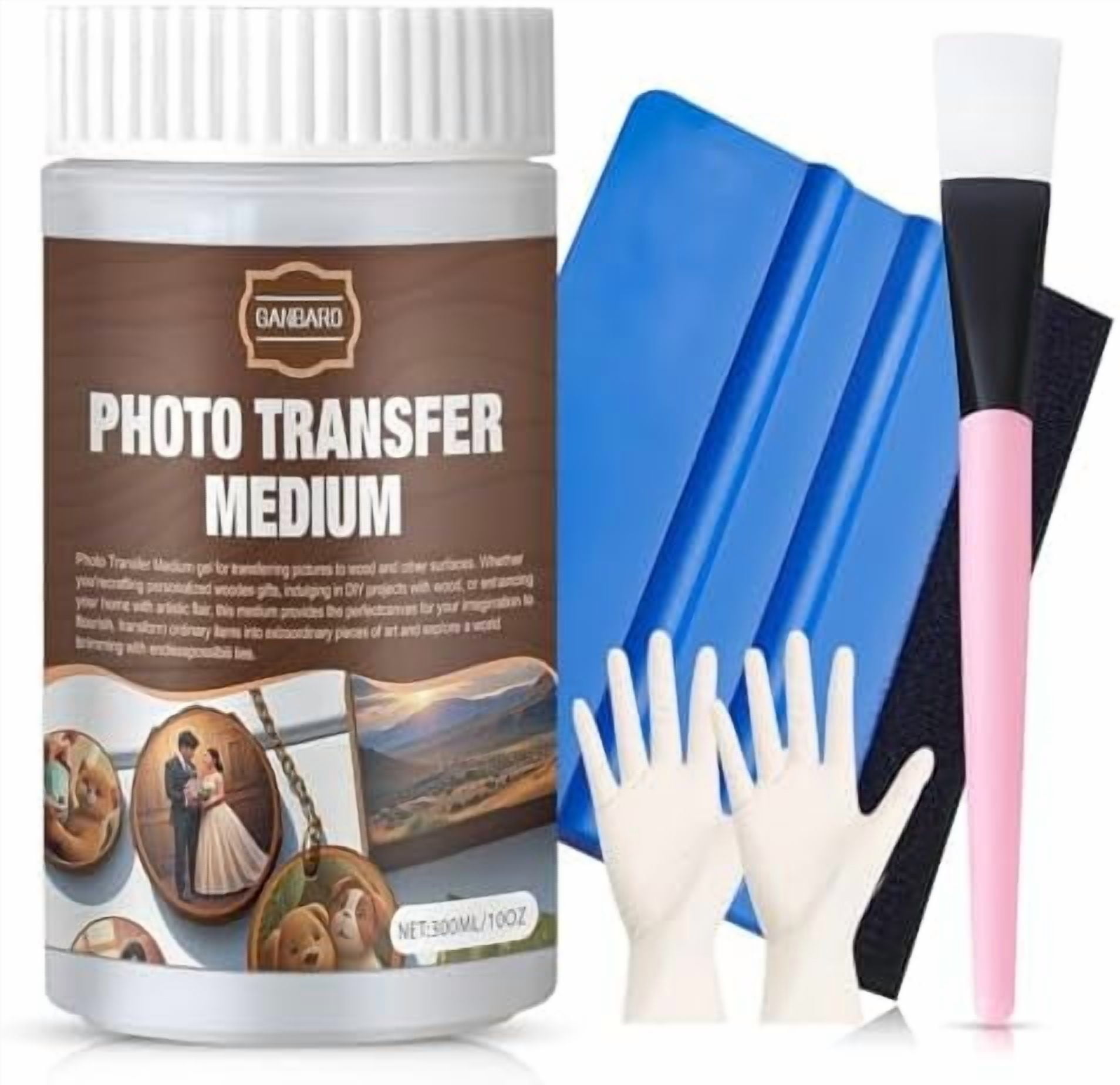 300g Photo Transfer Liquid, Gel Medium for Photo Transfer Gloss Gel ...