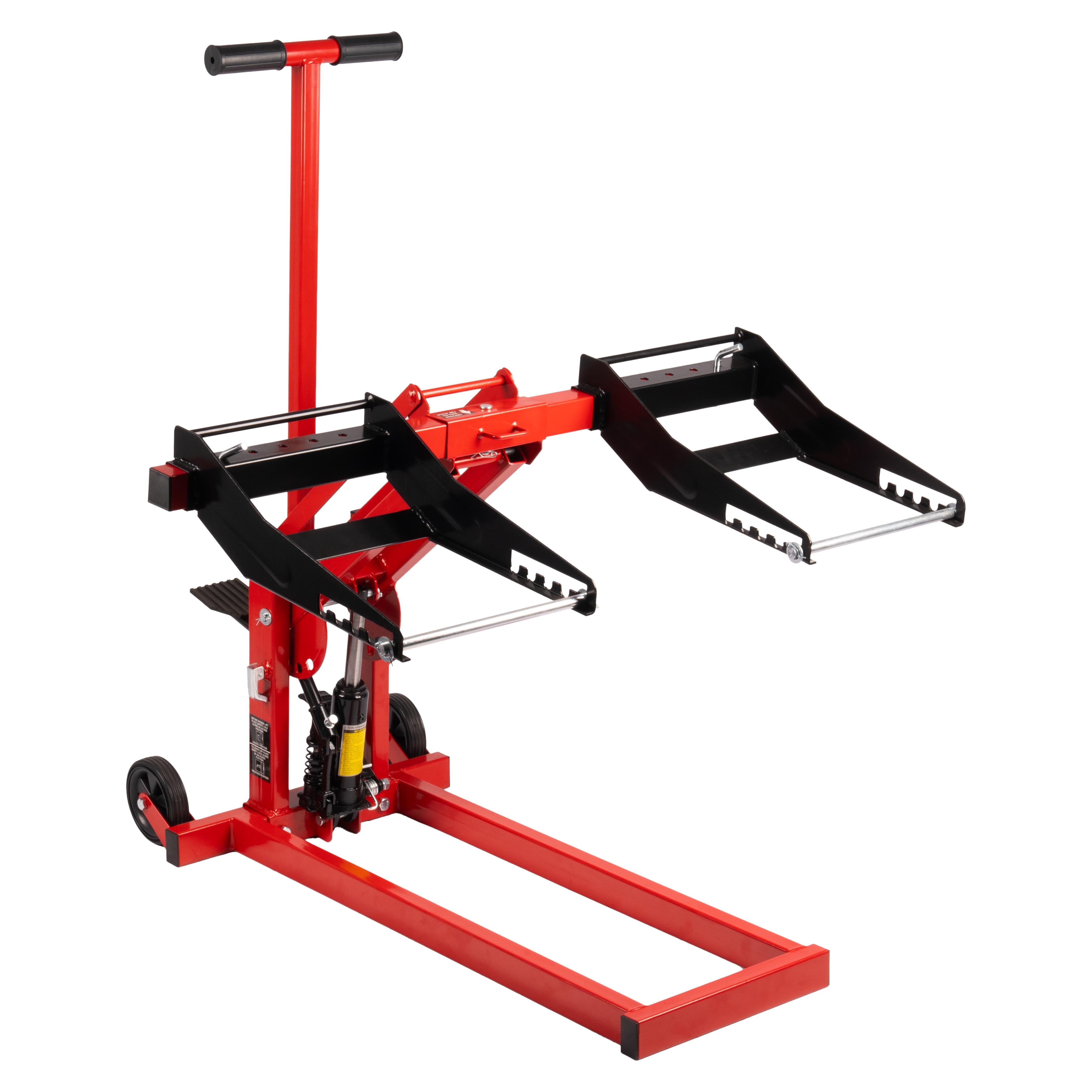300lb Capacity, Adjustable Riding Lift Jack Heavy Duty Construction ...