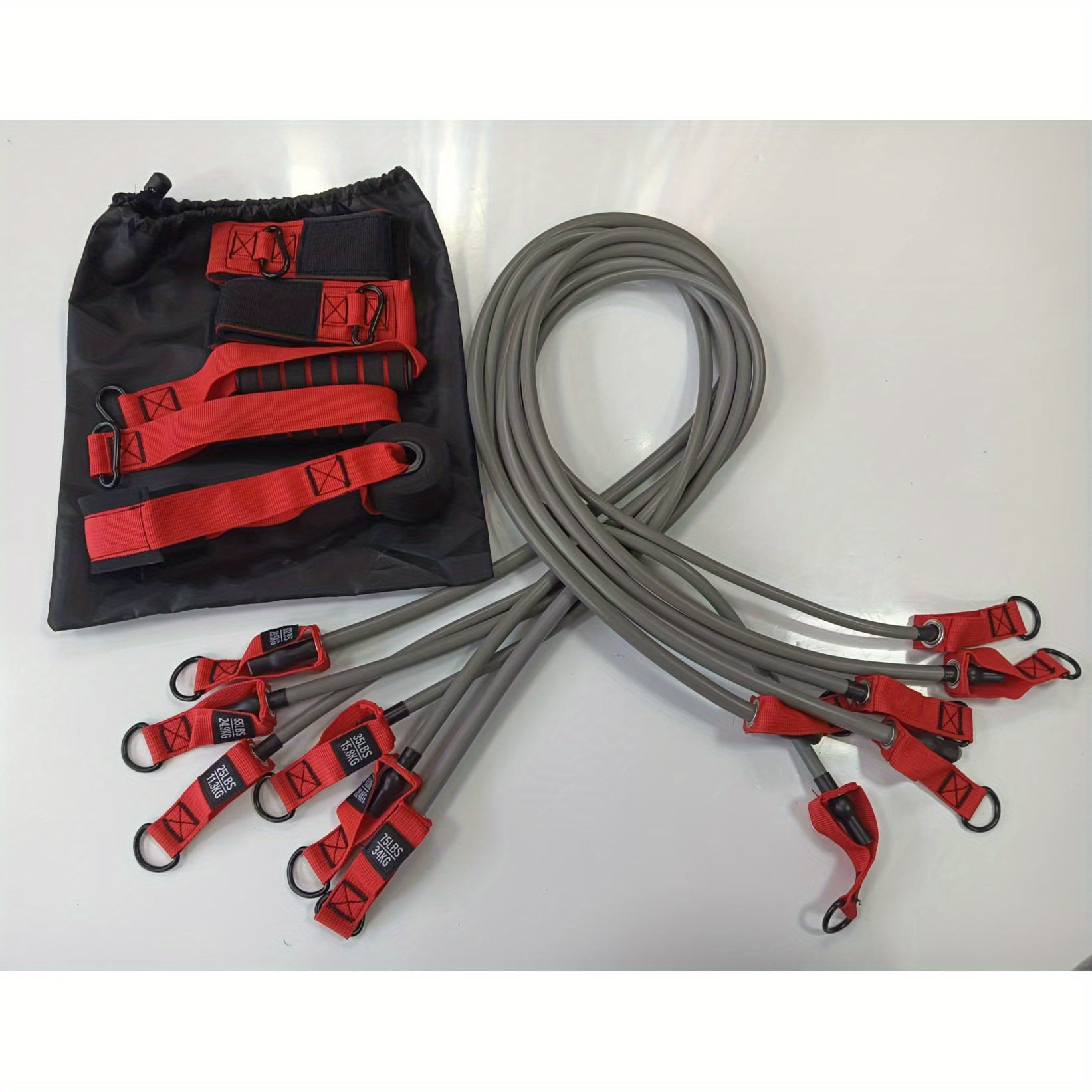 300lb Resistance Set - Multi-Functional Home Gym Strength Training Kit ...