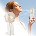300mAh Handheld Pocket Fan, USB Rechargeable Folding Stand Portable Fan ...